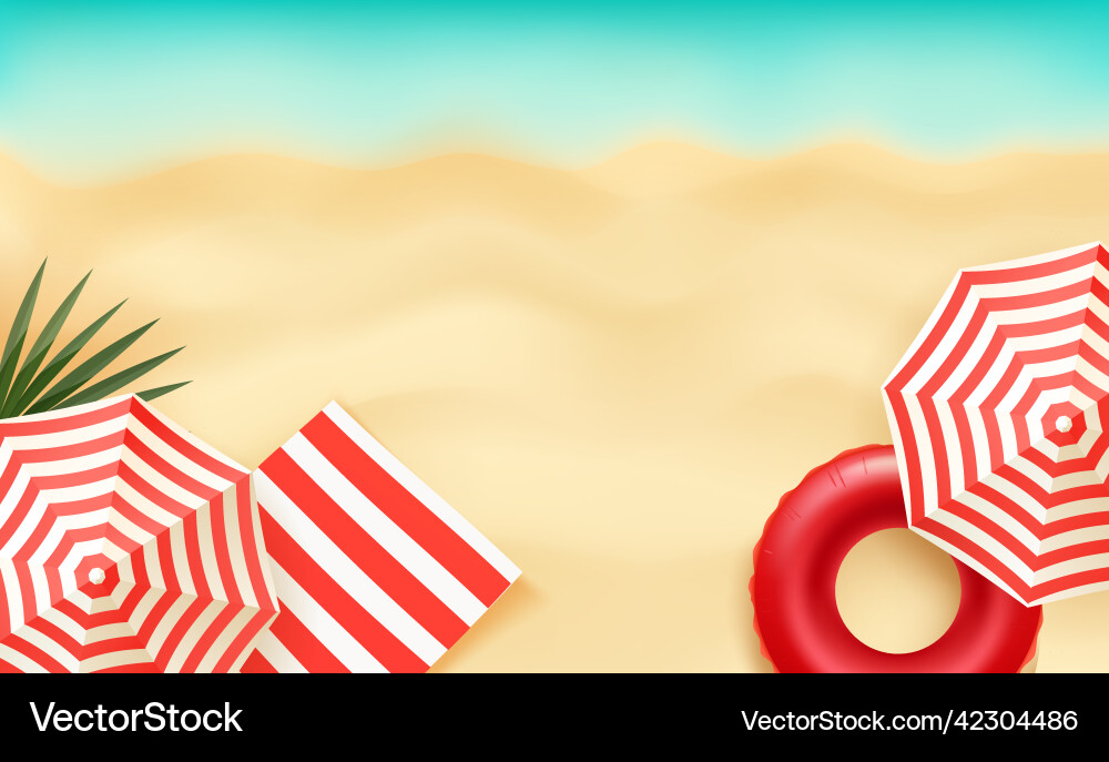 Summer season composition with accessories Vector Image