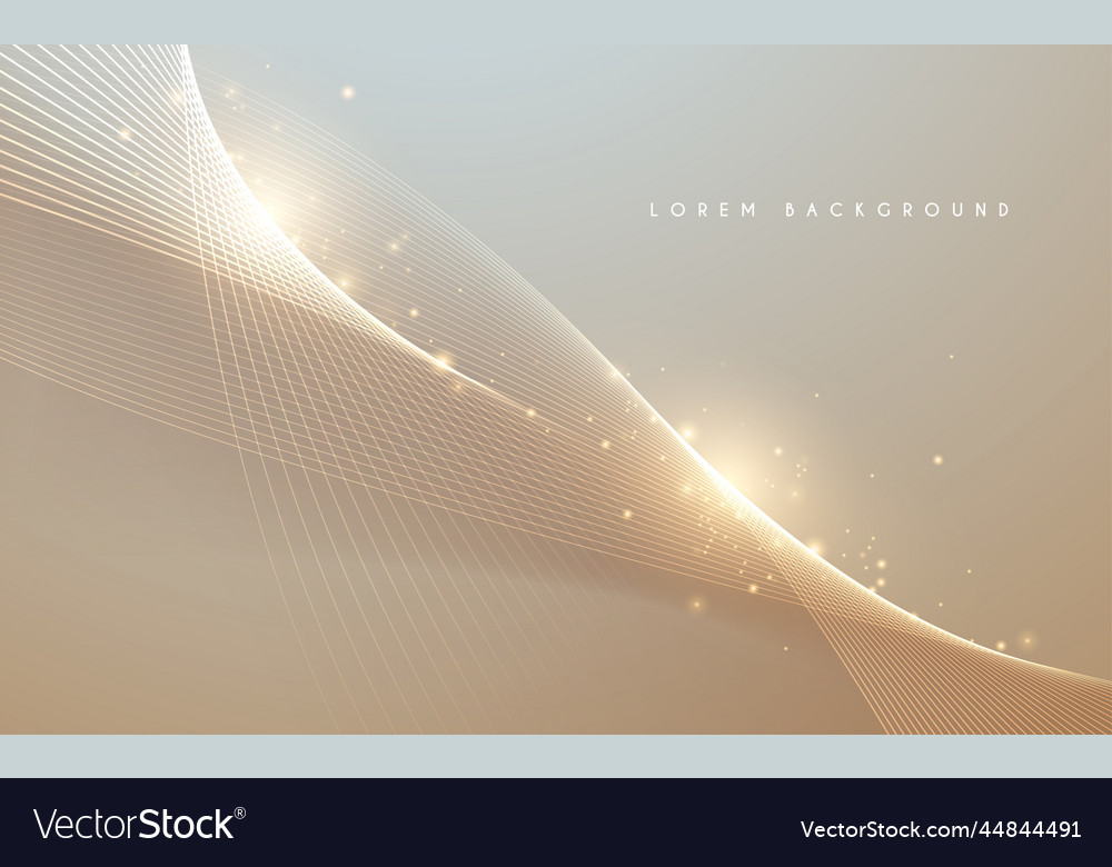 Abstract gold light lines background Royalty Free Vector