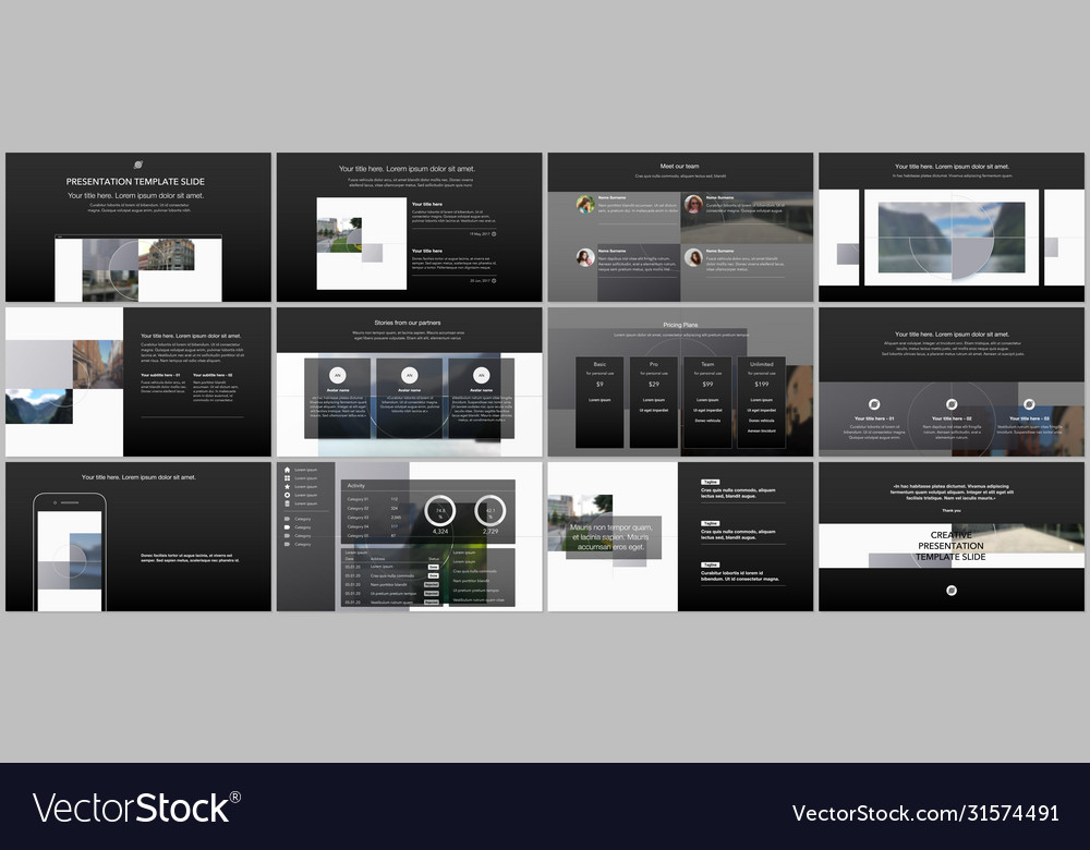 Bundle editable business templates for digital Vector Image