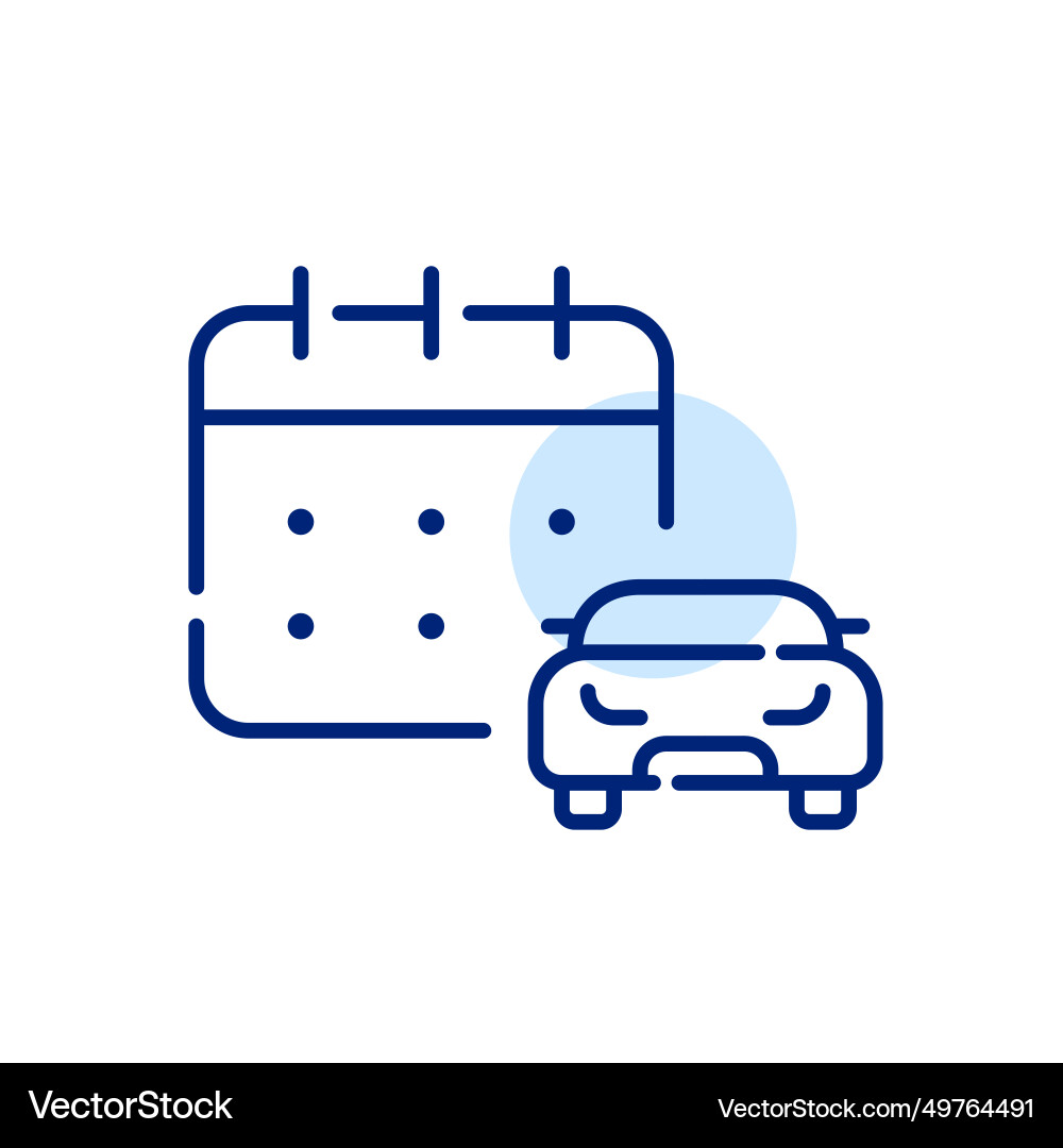 Car booking form and calendar pixel perfect Vector Image