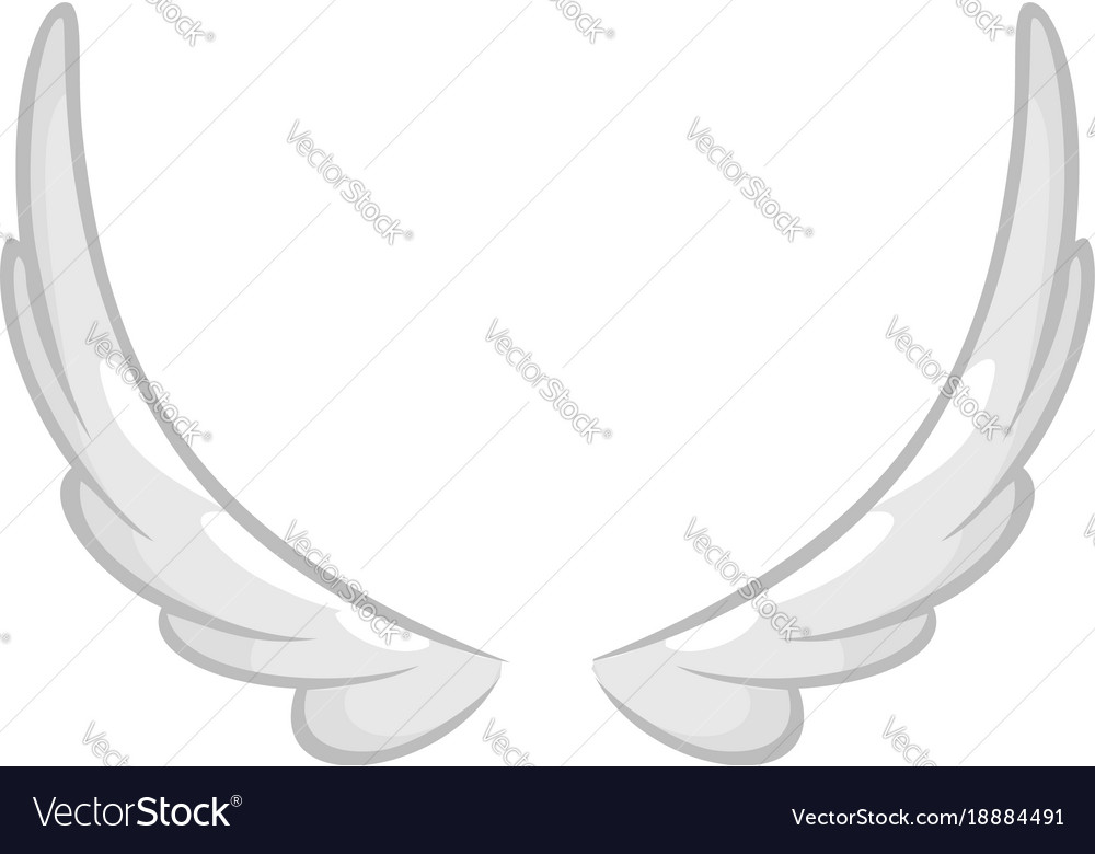 Cartoon angel or bird wing Royalty Free Vector Image