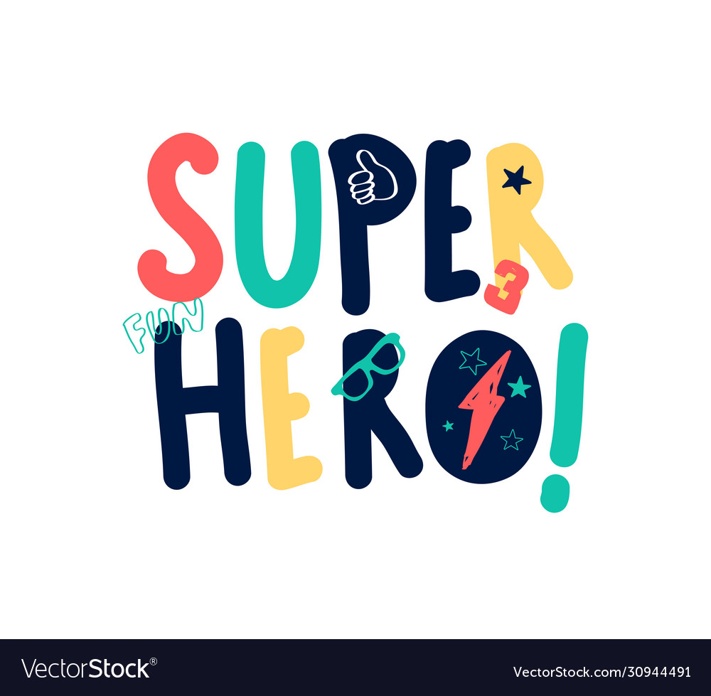 Cute elements print design with slogan Royalty Free Vector