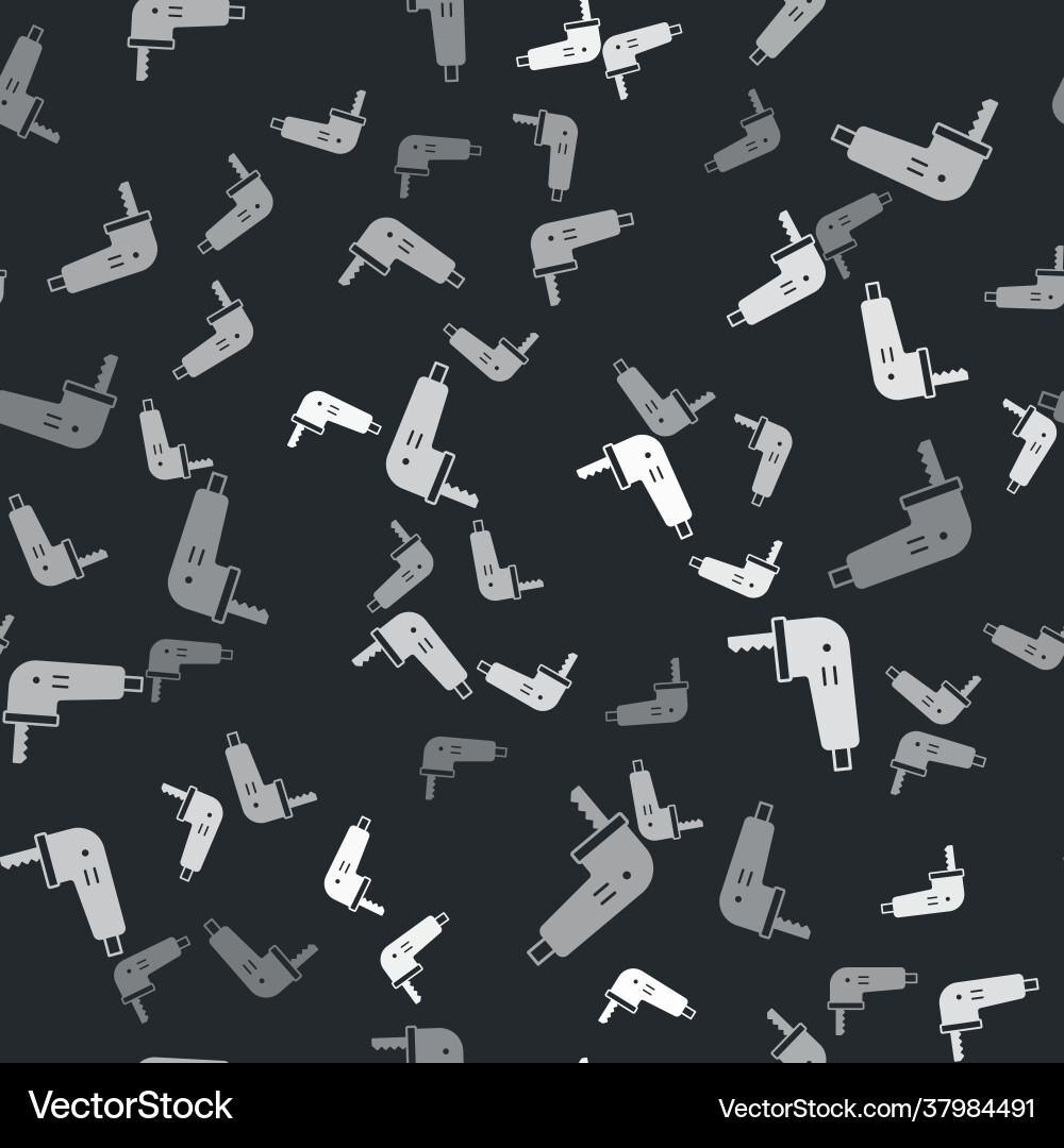 Grey electric jigsaw with steel sharp blade icon Vector Image