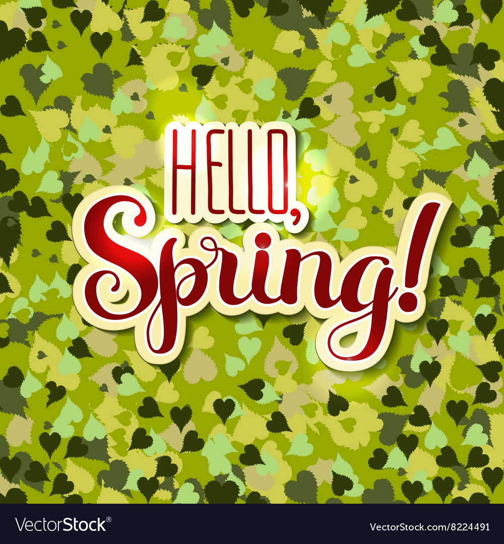 Hello spring Royalty Free Vector Image - VectorStock