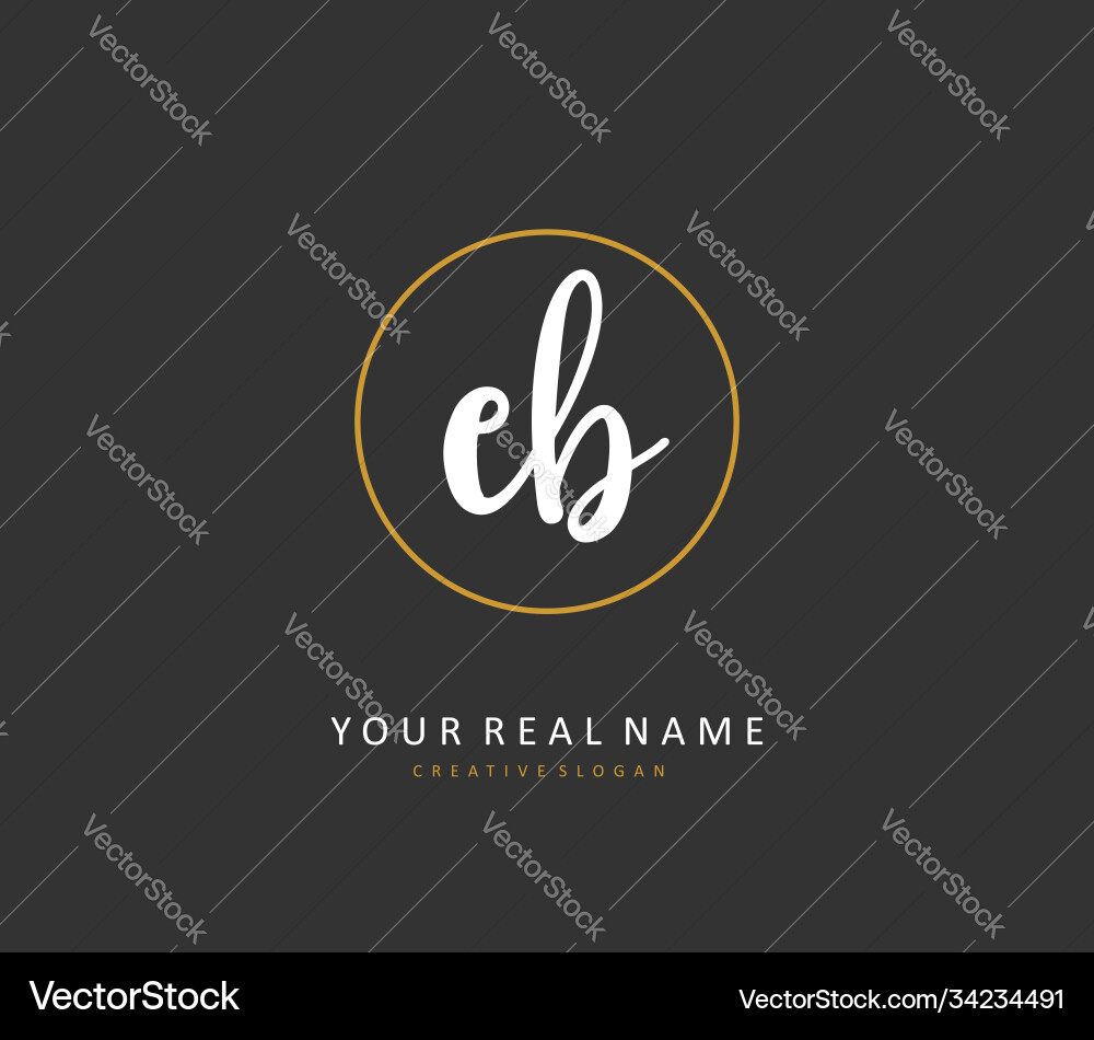 Initial letter handwriting and signature logo Vector Image