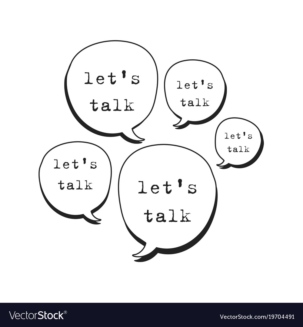 Lets talk Royalty Free Vector Image - VectorStock