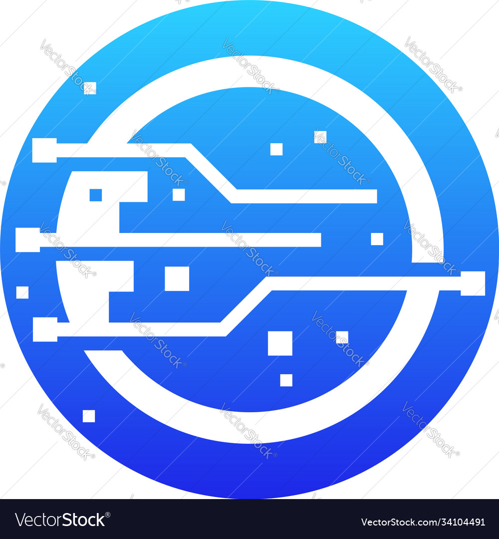 Modern abstract circle technology logo template Vector Image