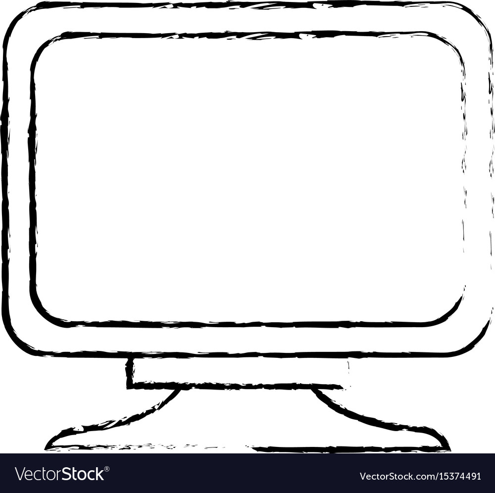 Monitor screen computer equipment technology Vector Image