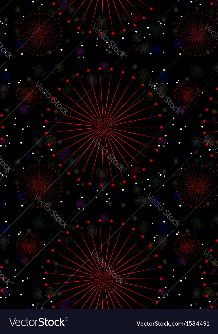 Red rays with balls Royalty Free Vector Image - VectorStock