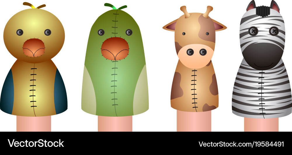 Set of puppets Royalty Free Vector Image - VectorStock