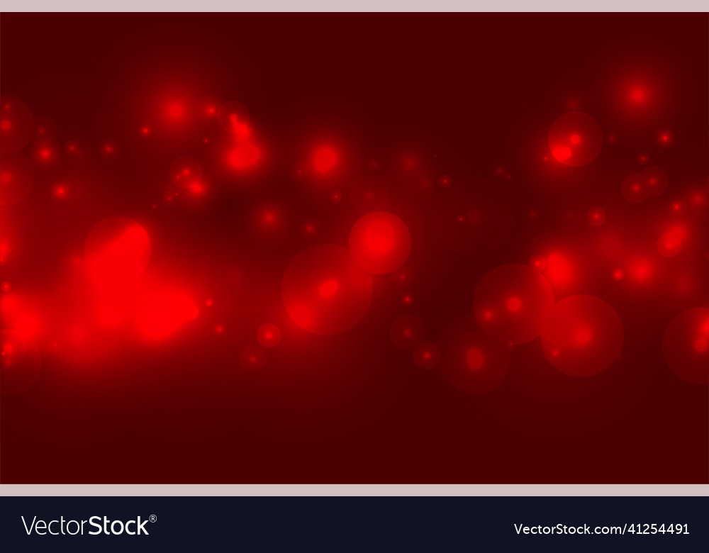 Sparkling red shiny bokeh background design Vector Image