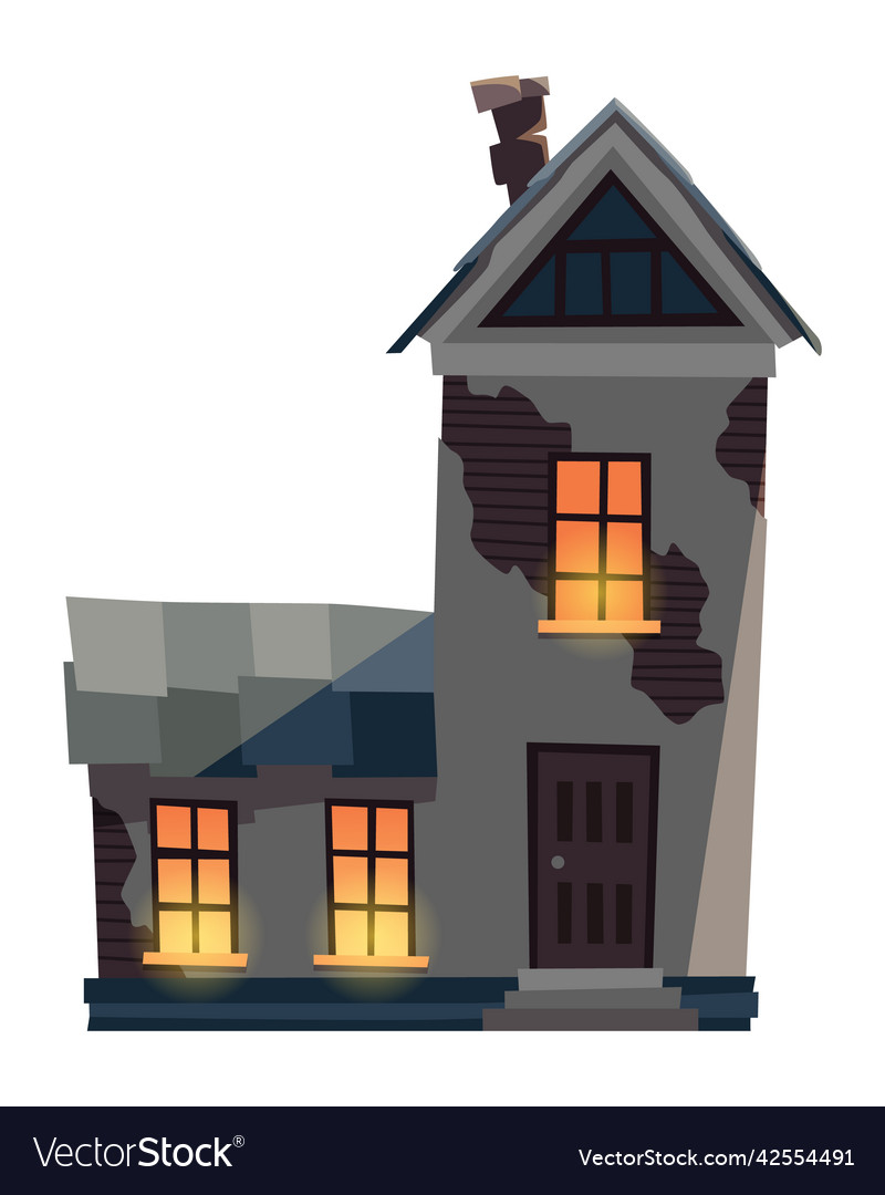 Spooky house dark scary house in night horror Vector Image Spooky house dark scary house in night horror Vector Image