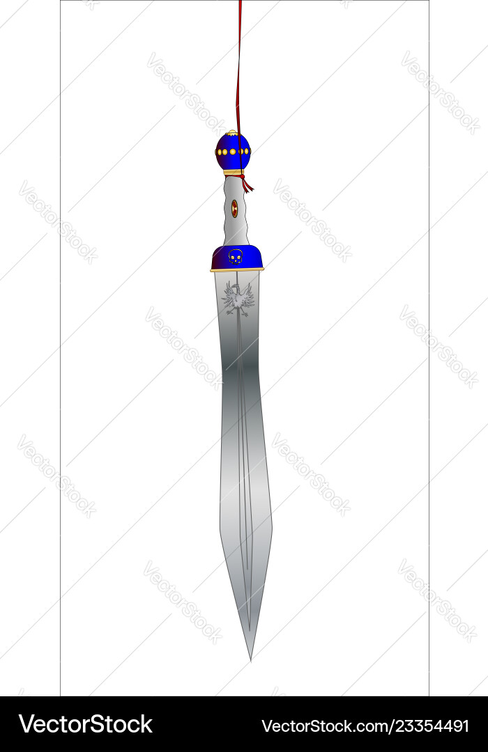 Sword of damocles Royalty Free Vector Image - VectorStock