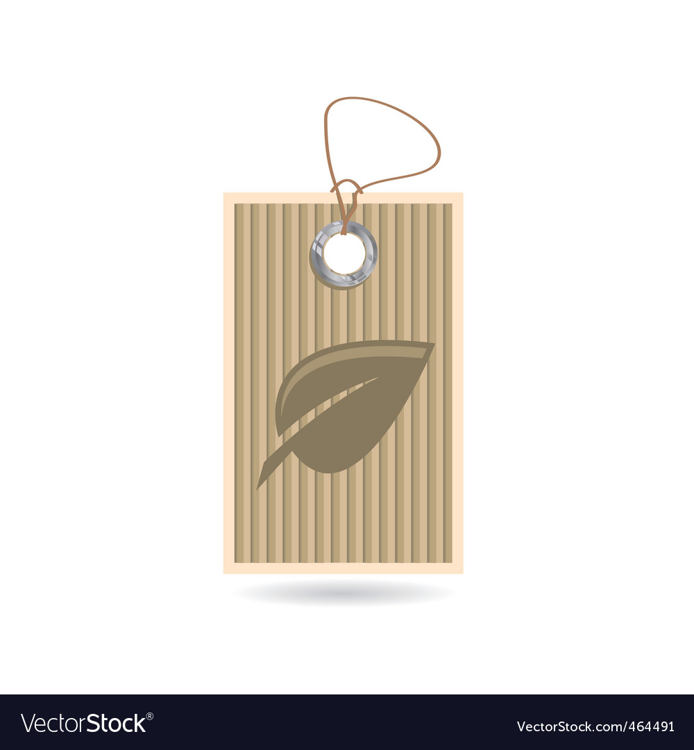 Tag with leaf Royalty Free Vector Image - VectorStock