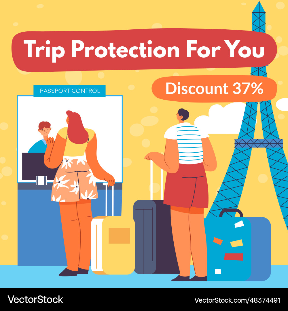 Trip protection for you discount clients Vector Image