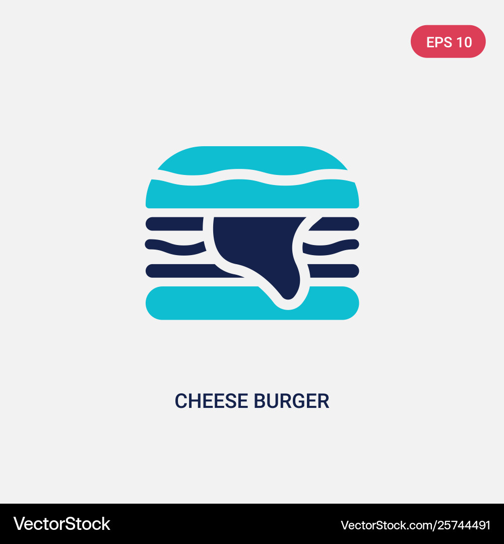 Two color cheese burger icon from hotel Royalty Free Vector