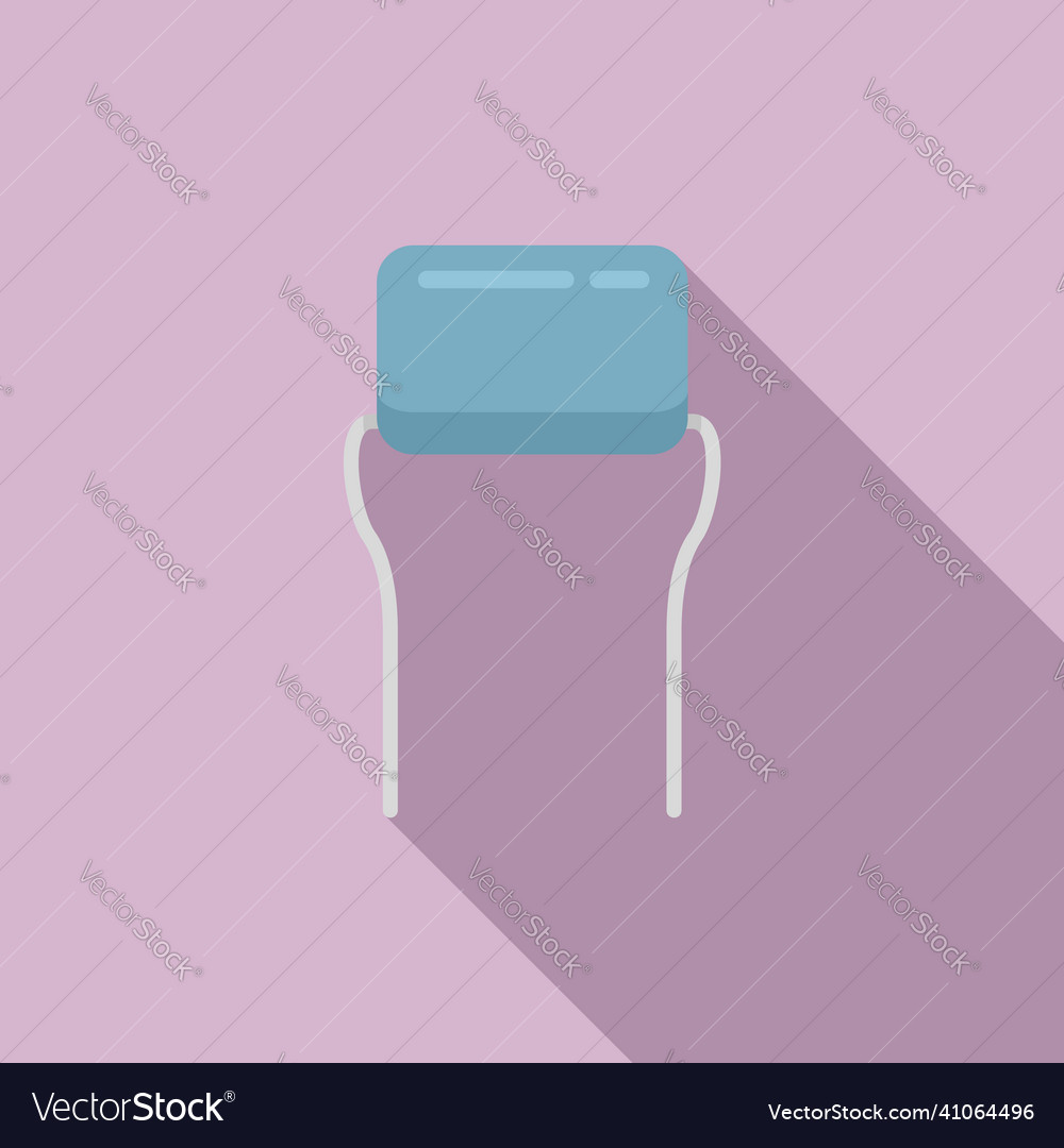 Anode diode icon flat semiconductor Royalty Free Vector