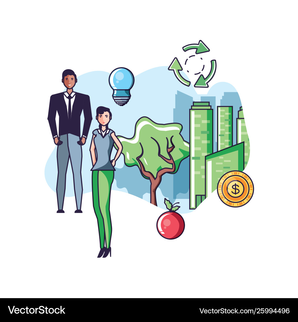 Balance and sustainability design icon Royalty Free Vector