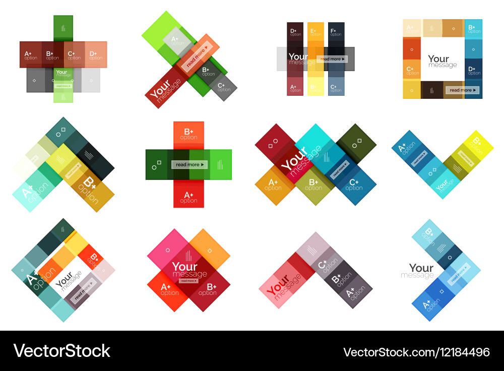 Color stripes infographics templates Royalty Free Vector