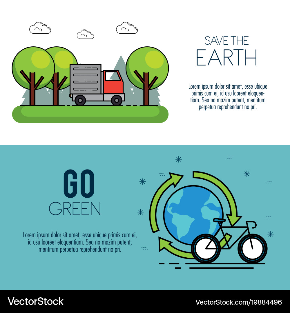 Eco green energy infographic design Royalty Free Vector
