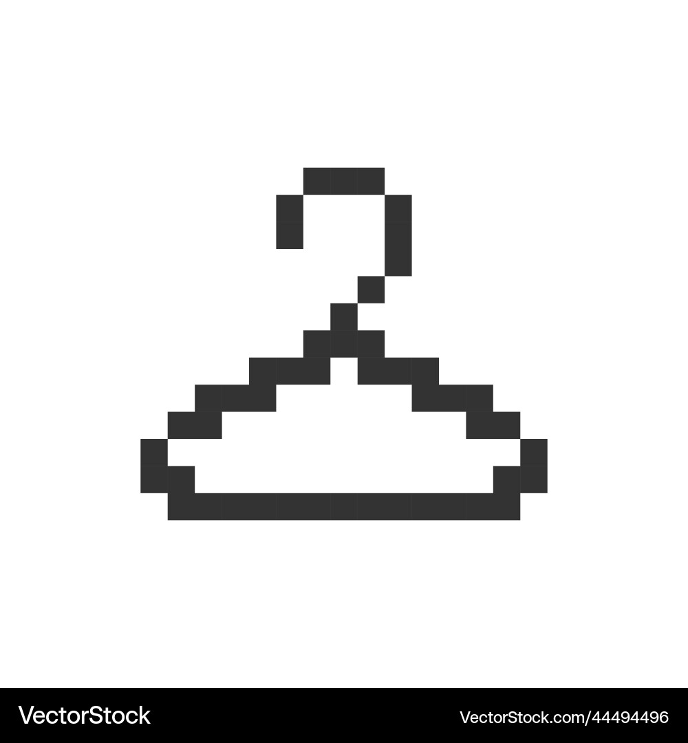 Hanger pixelated ui icon Royalty Free Vector Image
