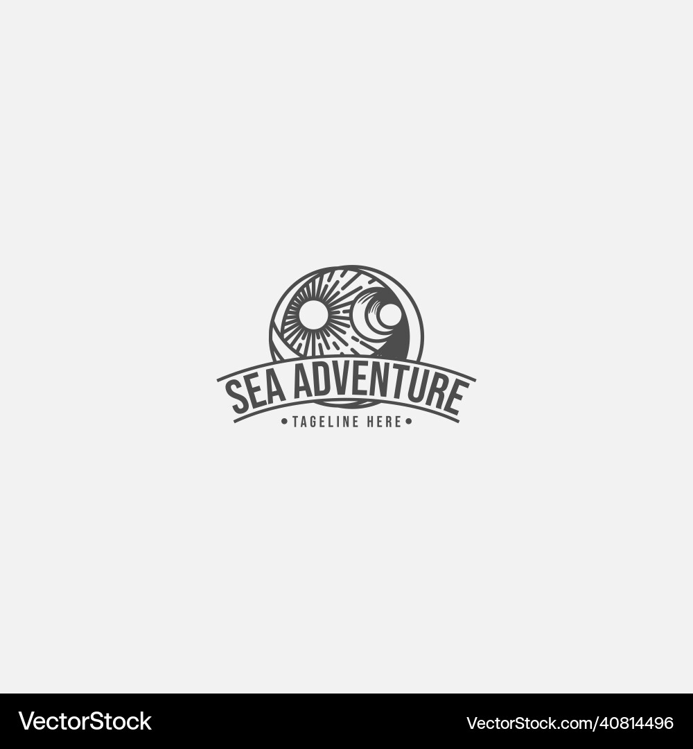 Modern design sea adventure water wave logo design