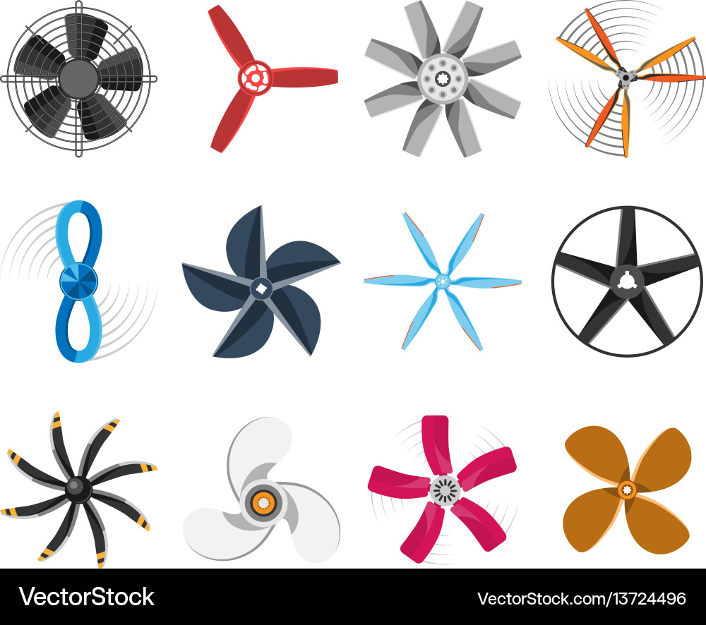 Propeller fan fan Royalty Free Vector Image - VectorStock