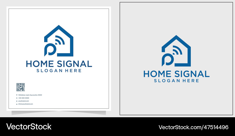 Residential internet signal logo design concept Vector Image
