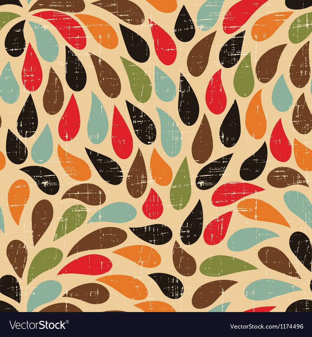 Seamless abstract retro drops pattern Royalty Free Vector