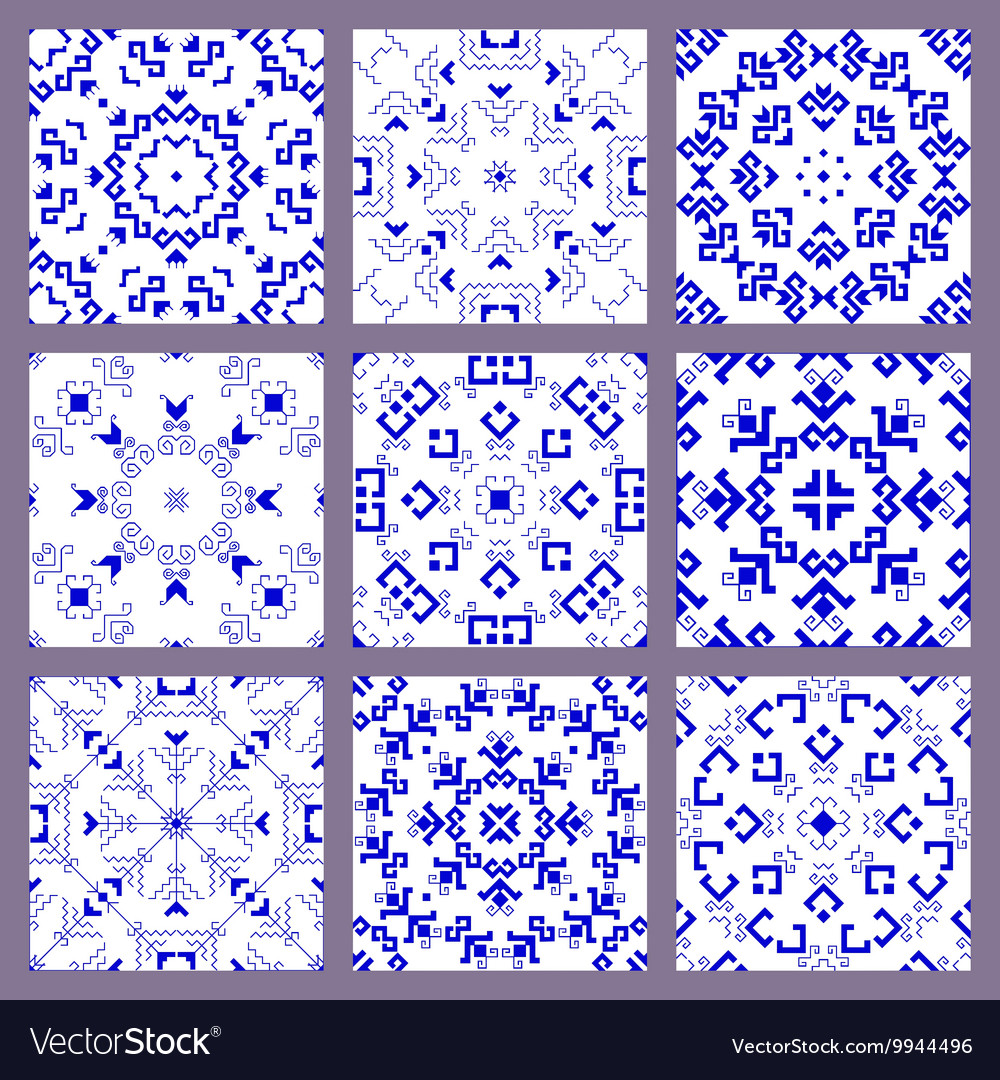 Set pattern Royalty Free Vector Image - VectorStock
