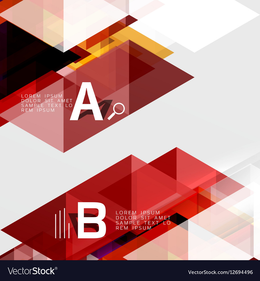 Transparent overlapping triangles Royalty Free Vector Image