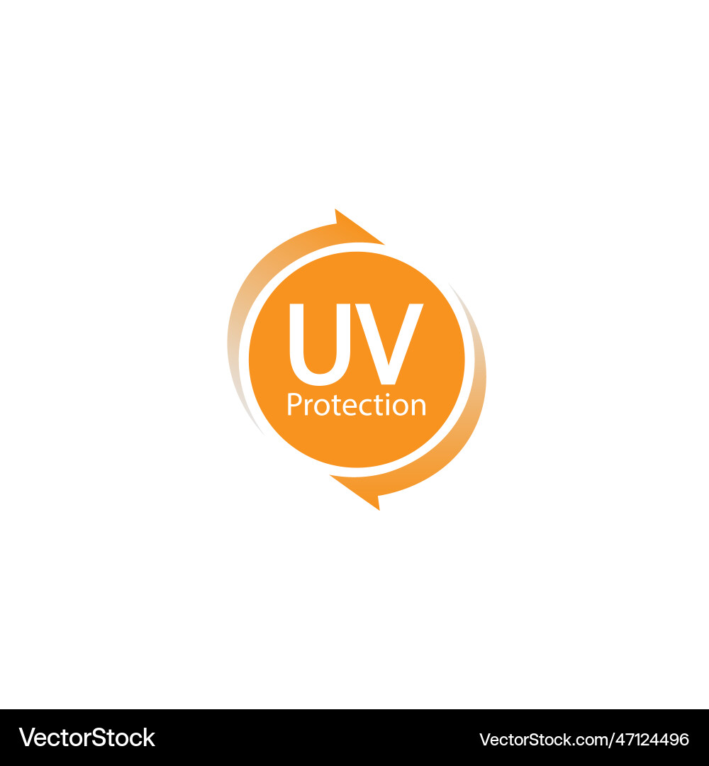 Uv protection logo and icon ultraviolet Royalty Free Vector