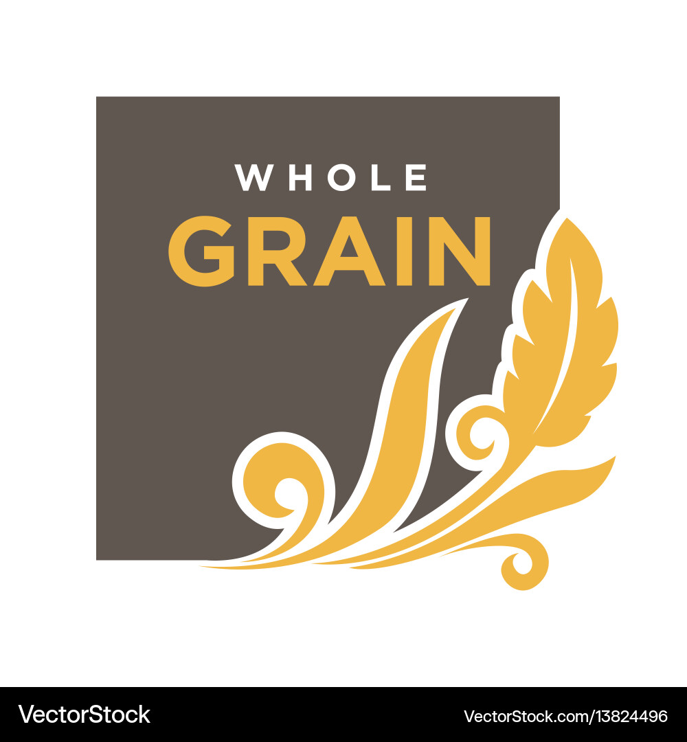 Whole grainemblem ear wheat ecology symbol Vector Image
