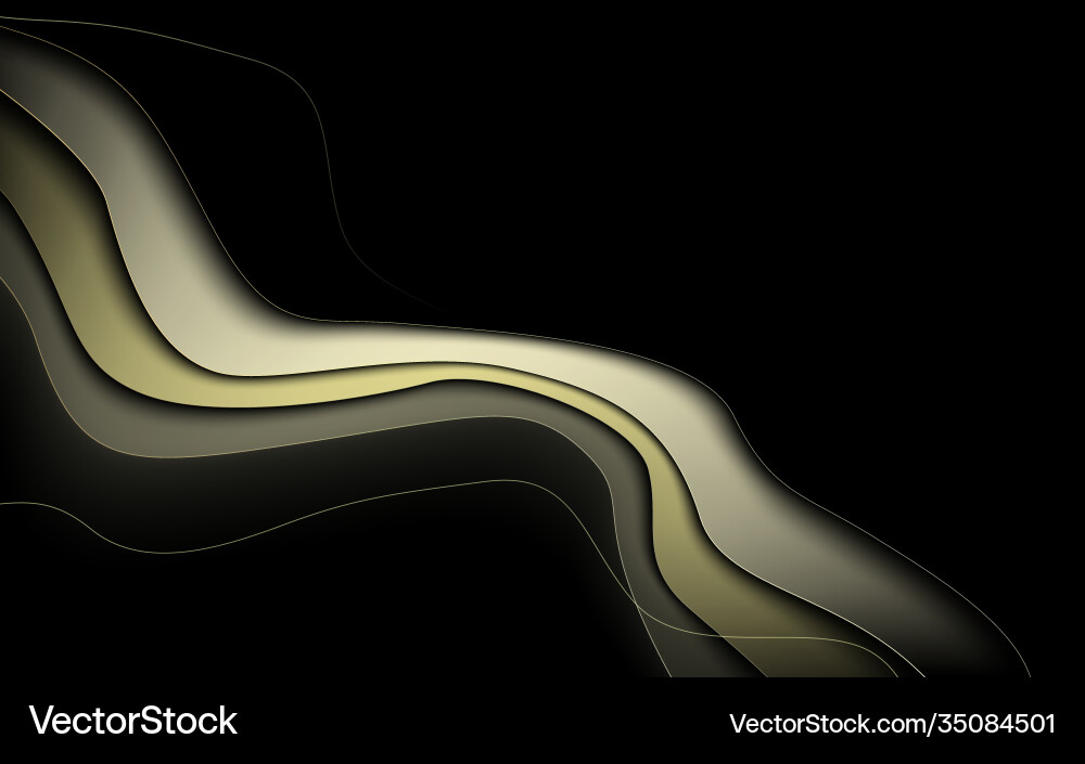 Abstract gold luxury wavy with curved lines Vector Image