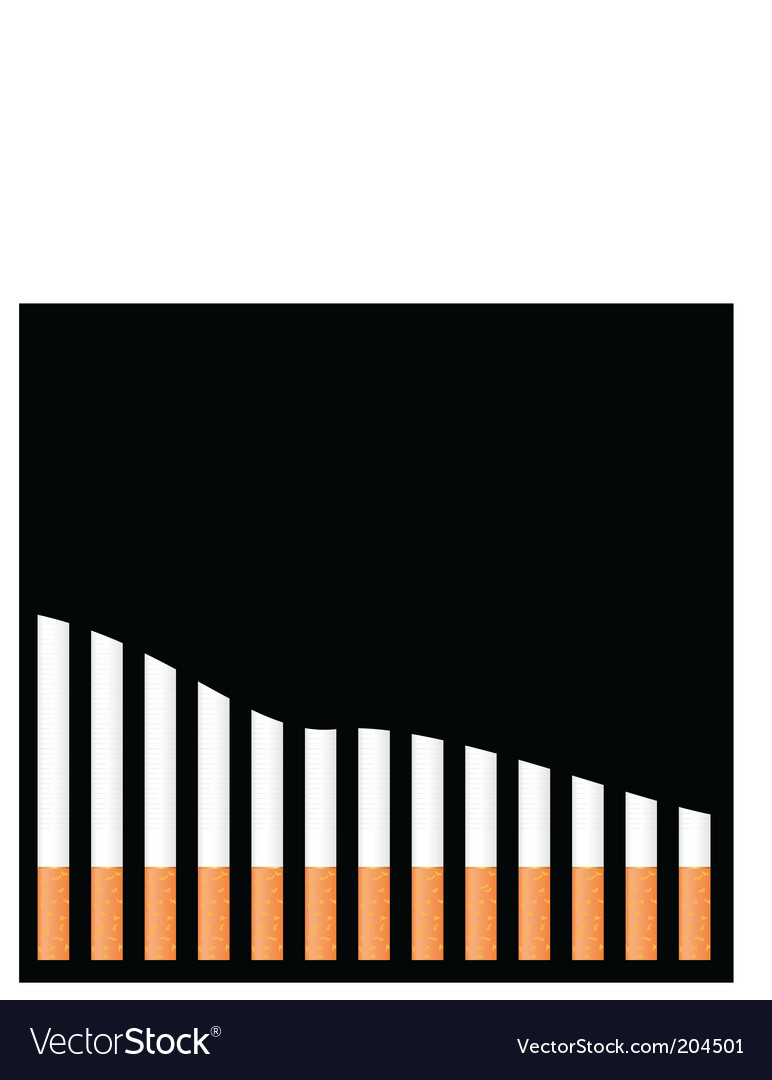 Cigarette graph Royalty Free Vector Image - VectorStock