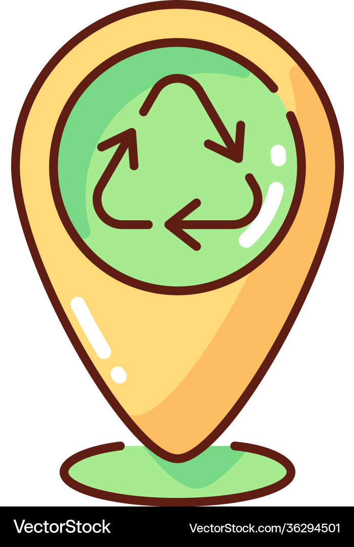 Dropping off locations rgb color icon Royalty Free Vector