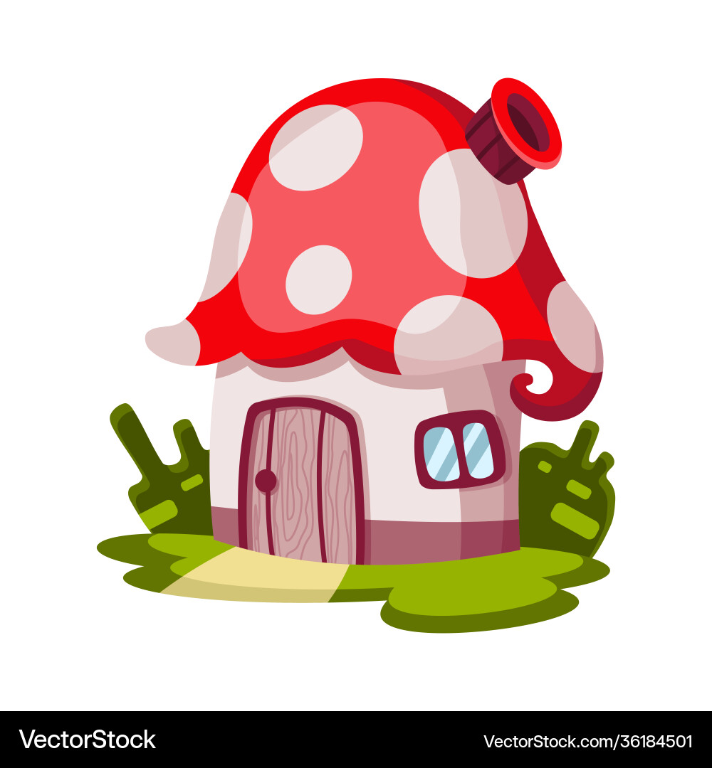 Fairytale house cartoon house in shape Royalty Free Vector
