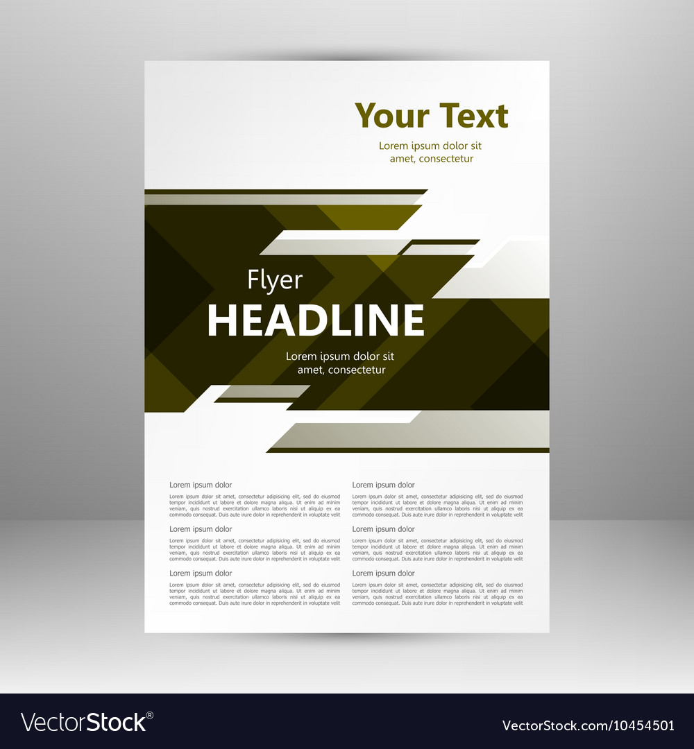 Flyer template design Royalty Free Vector Image