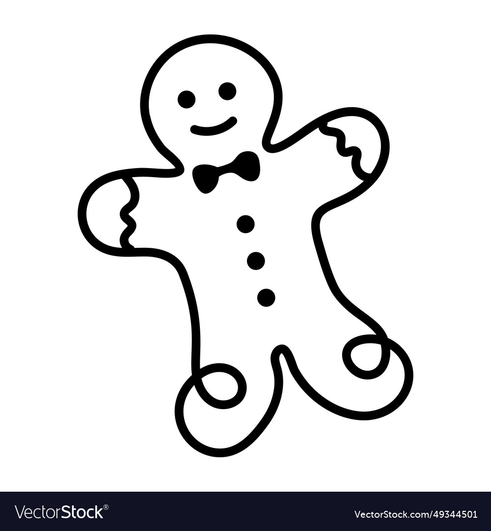 Gingerbread cookie Royalty Free Vector Image - VectorStock