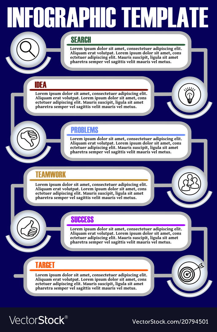 Infografik der Prozessvisualisierung Lizenzfreier Vektor