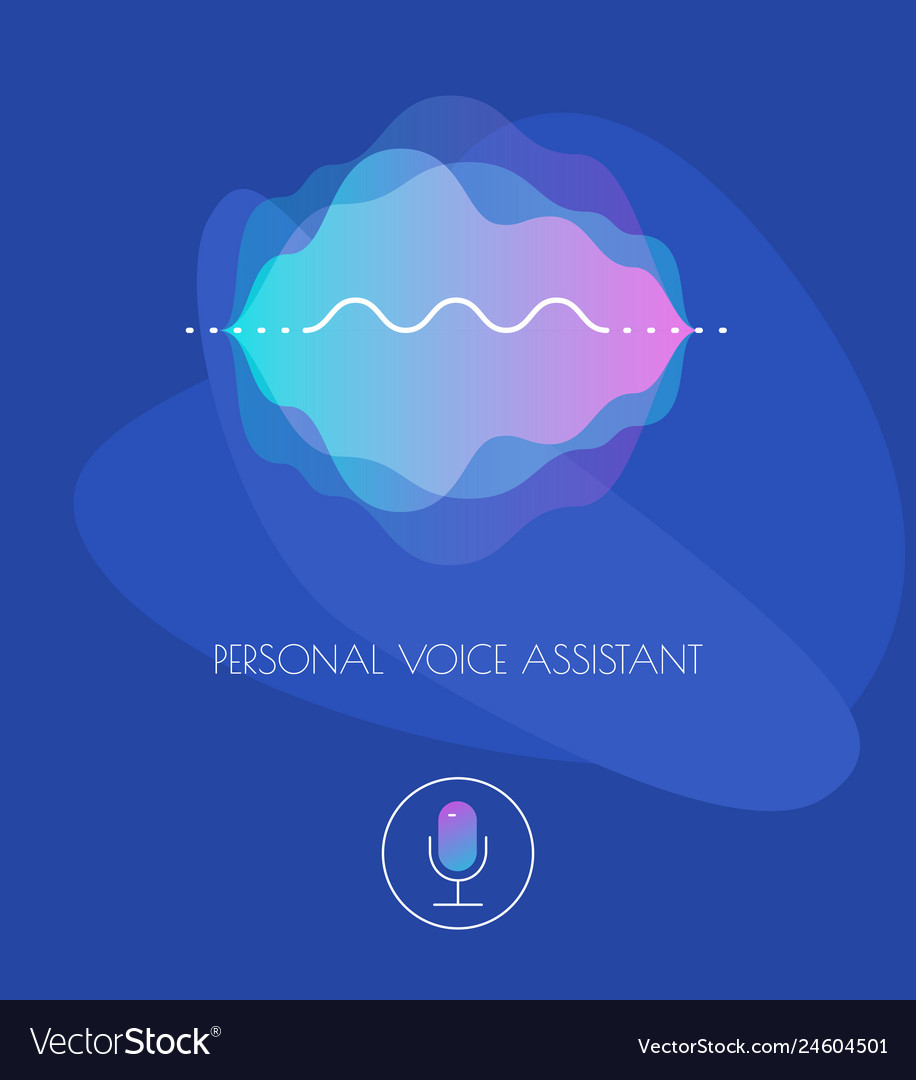 Mobile app ui personal voice assistant concept Vector Image