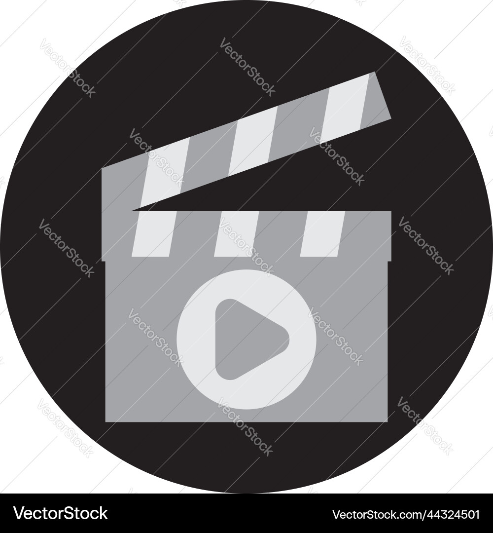 Movie slate on a white background Royalty Free Vector Image