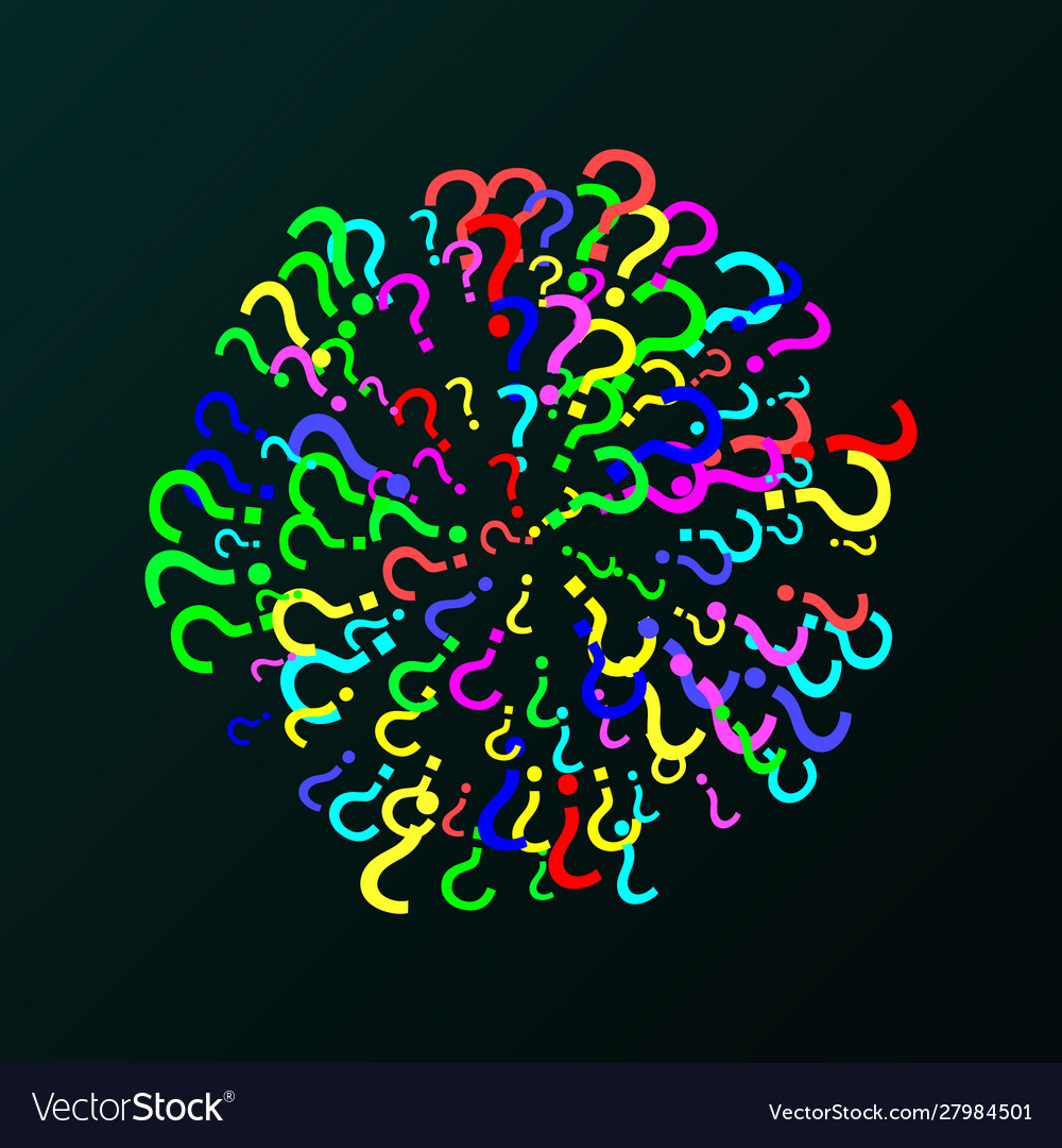 Pattern frame question marks Royalty Free Vector Image