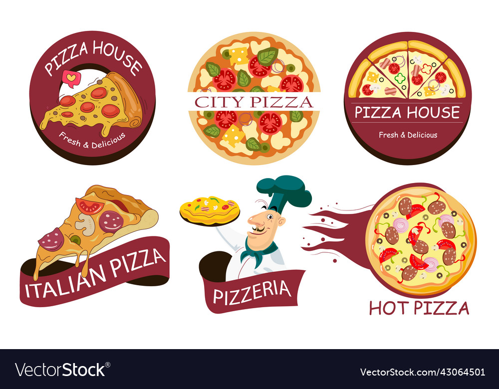Pizza slice logo Royalty Free Vector Image - VectorStock