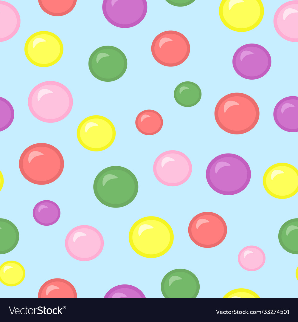Seamless pattern with multicolored bubbles Vector Image