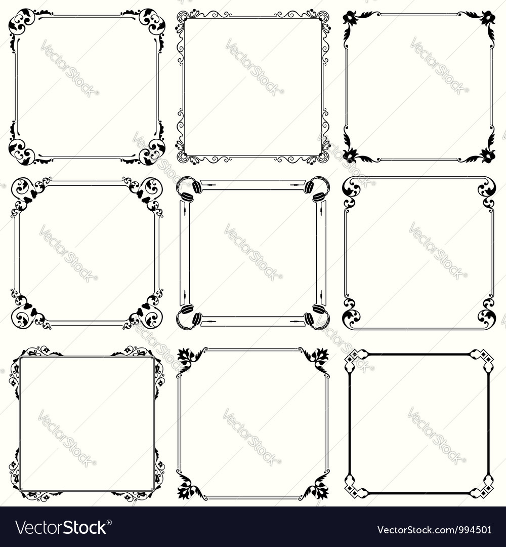 Set of frames Royalty Free Vector Image - VectorStock