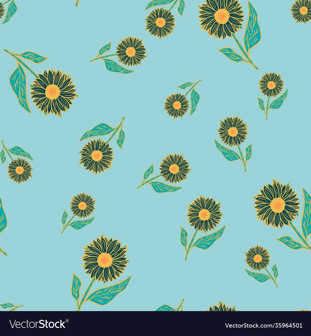 Simple design seamless random pattern with yellow Vector Image