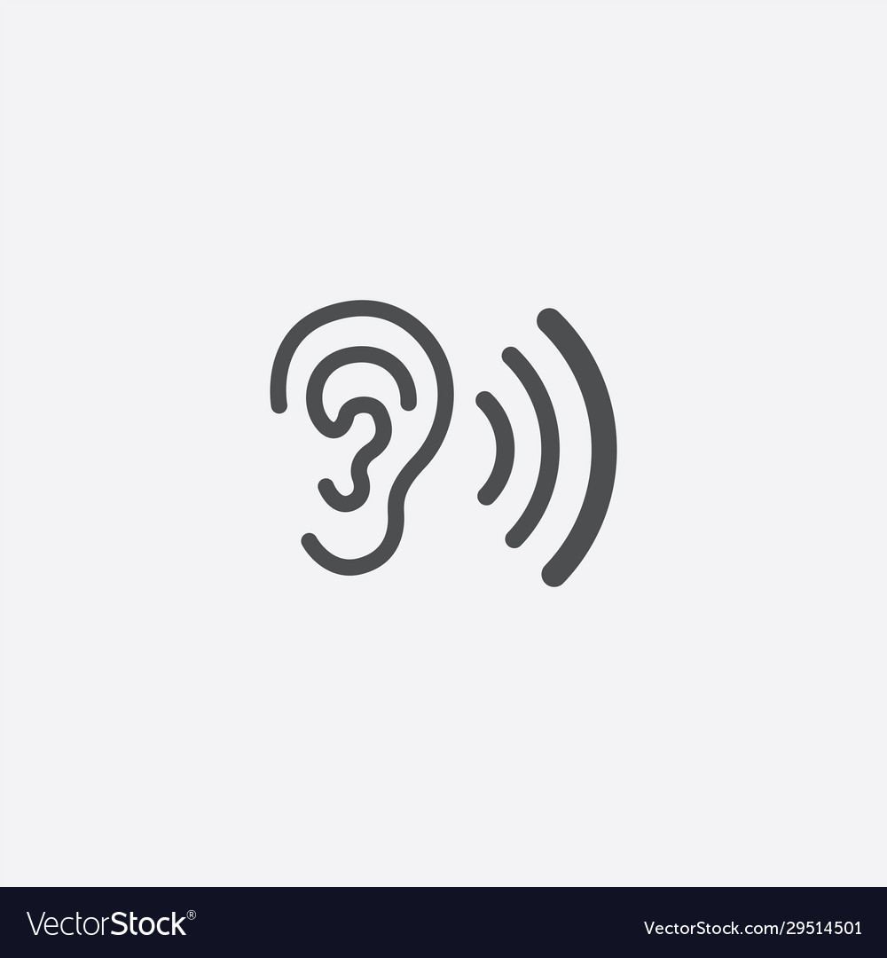 Simple ear icon Royalty Free Vector Image - VectorStock