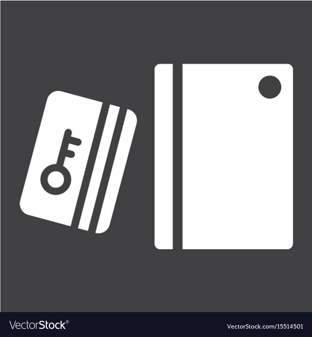 Swipe card reader with keypad solid icon Vector Image