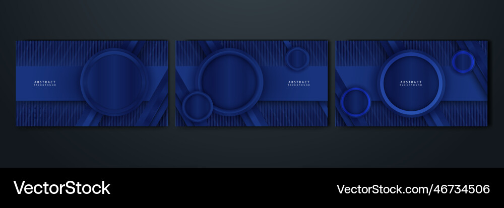 Abstract blue and black geometric shapes Vector Image